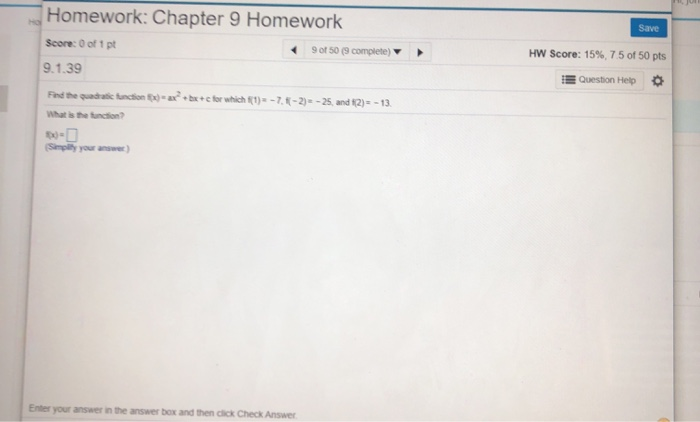 Solved Save Homework: Chapter 9 Homework Score: 0 of 1 pt 9 | Chegg.com Solved Save Homework: Chapter 9 Homework Score: 0 of 1 pt 9 | Chegg.com