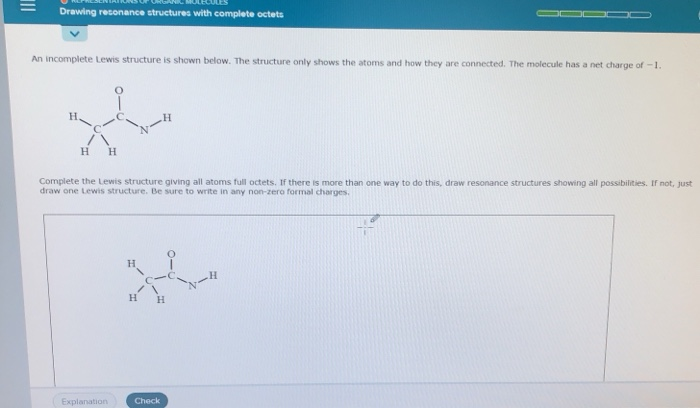 Solved III Drawing resonance structures with complete octets | Chegg.com