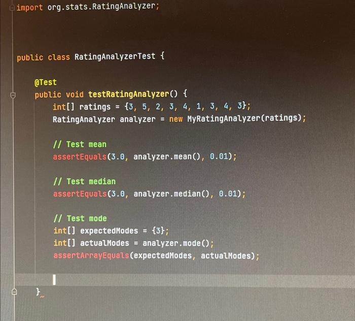 Solved i need a method created for the tests and fill to | Chegg.com