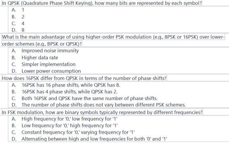 Solved Choose the corect answer in the following In QPSK | Chegg.com