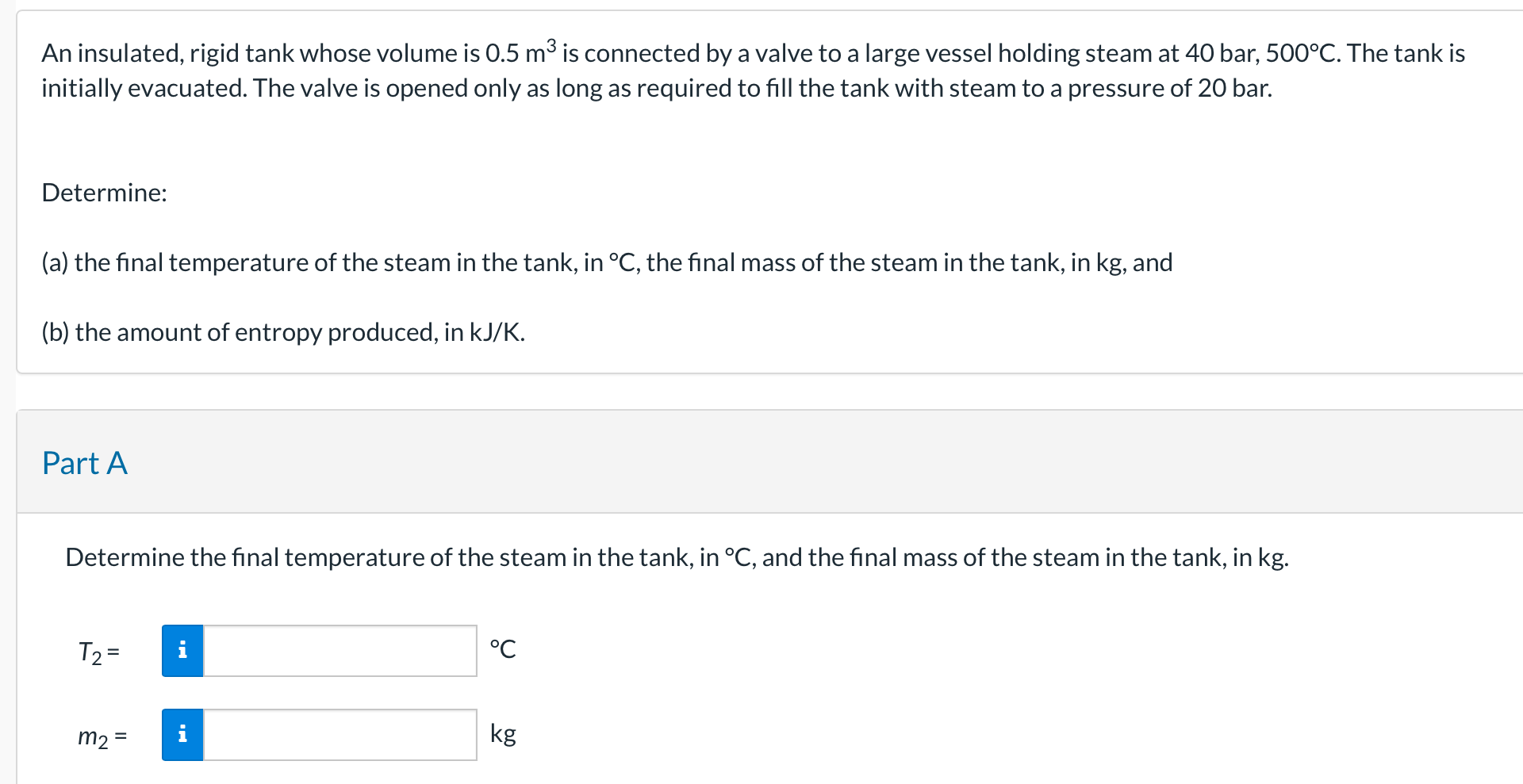 Solved An insulated, rigid tank whose volume is 0.5m3 ﻿is | Chegg.com