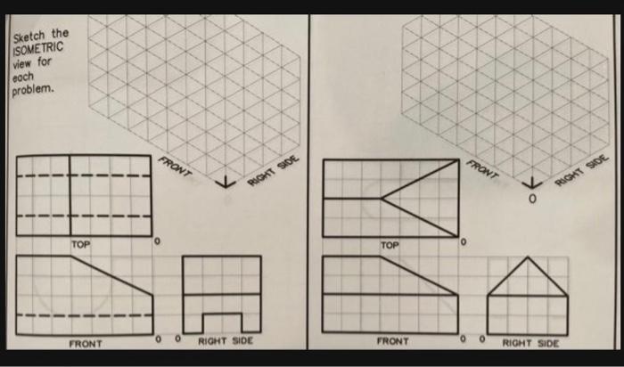 Solved Sketch the ISOMETRIC view for eoch problem. | Chegg.com