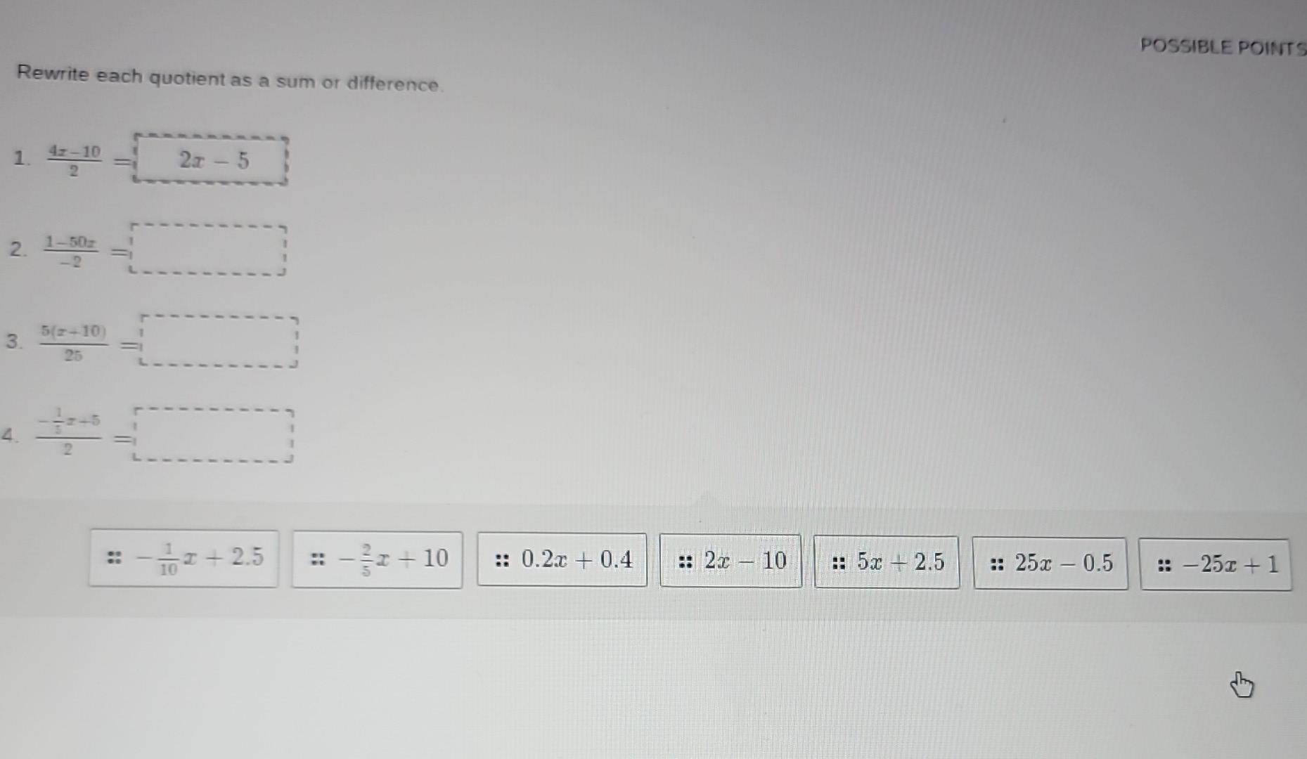 Solved Rewrite each quotient as a sum or | Chegg.com