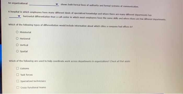 Solved An organizational shows both formal lines of | Chegg.com