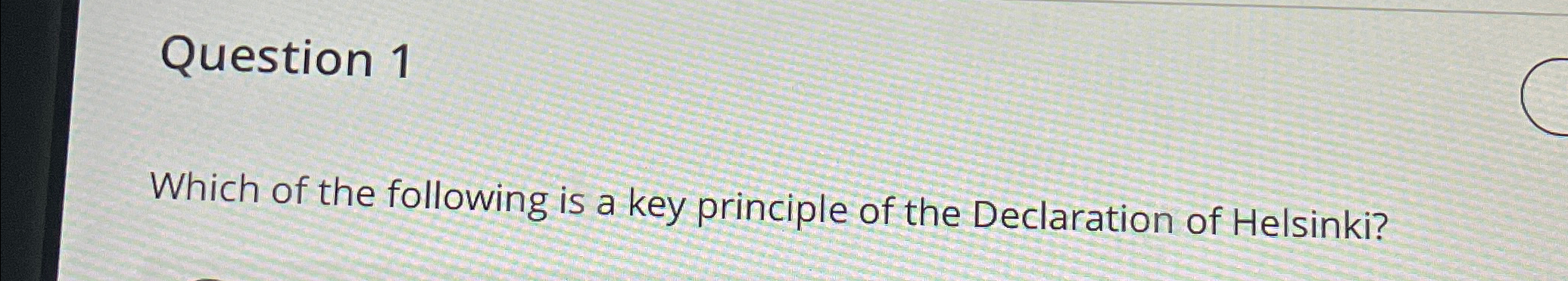 Solved Question 1Which of the following is a key principle | Chegg.com
