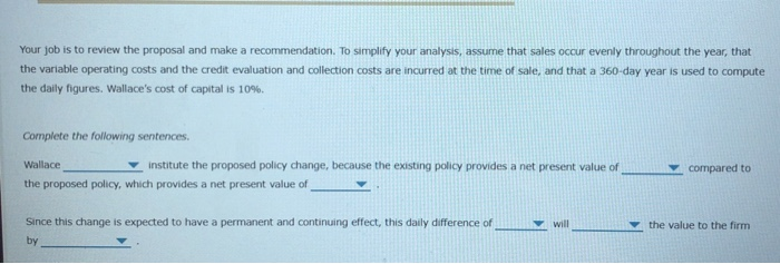 Solved 10. Analyzing proposed changes in credit policy A | Chegg.com