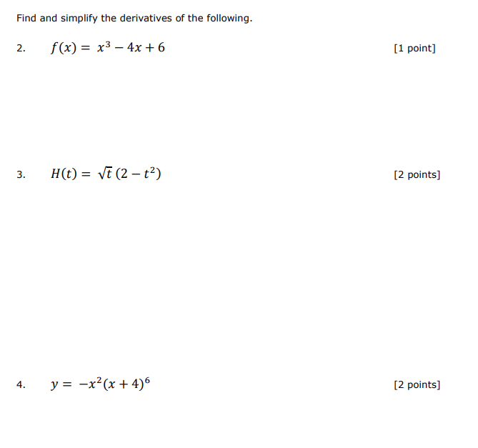 Solved ,h(x)=x2-22x+1[2 ﻿points]g(x)=(4x2+32)8[2 | Chegg.com