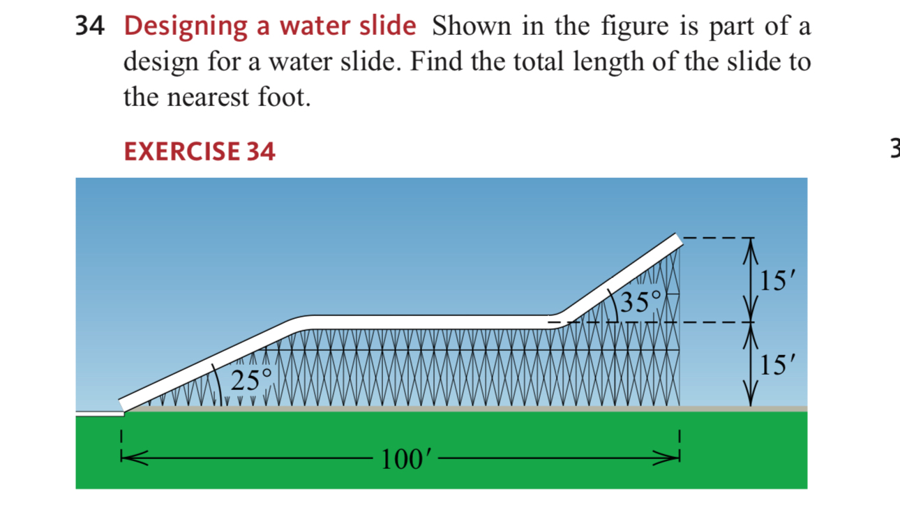 Solved Designing a water slide: Shown in the figure is part | Chegg.com