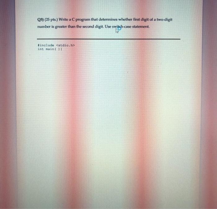 Solved 03) (25 pts.) Write a C program that determines | Chegg.com