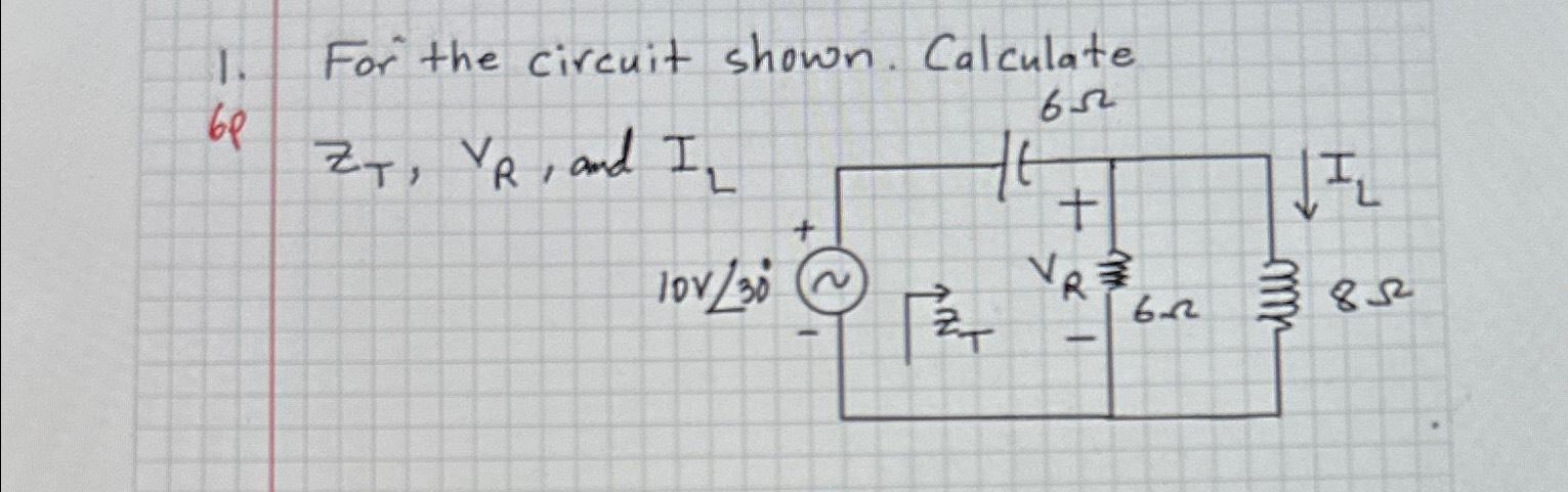 Solved For the circuit shown. Calculate | Chegg.com