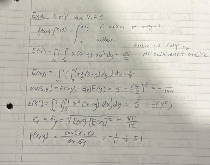 Solved translation: Exercise 1: Let X and Y be two | Chegg.com