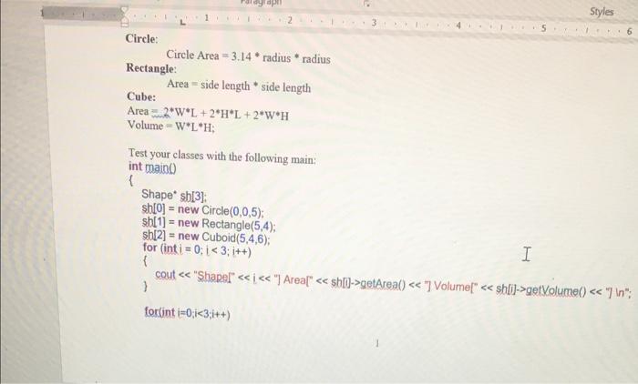 Solved Question 1: For the class hierarchy for the figure | Chegg.com