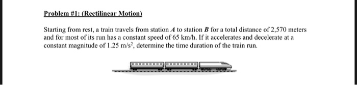 Solved Problem #1: (Rectilinear Motion) Starting from rest, | Chegg.com