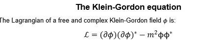 Solved he Lagrangian of a free and complex Klein-Gordon | Chegg.com