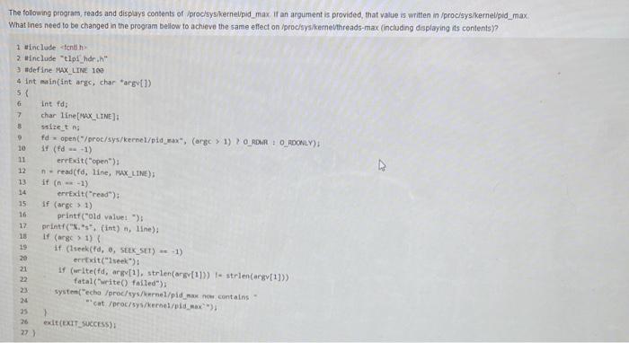 Solved The following program, reads and displays contents of | Chegg.com