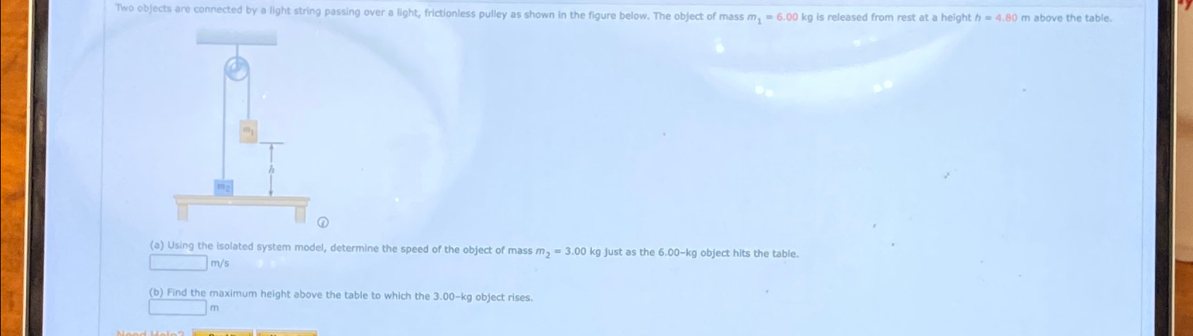 Solved (a) ﻿Using the isolated system model, determine the | Chegg.com