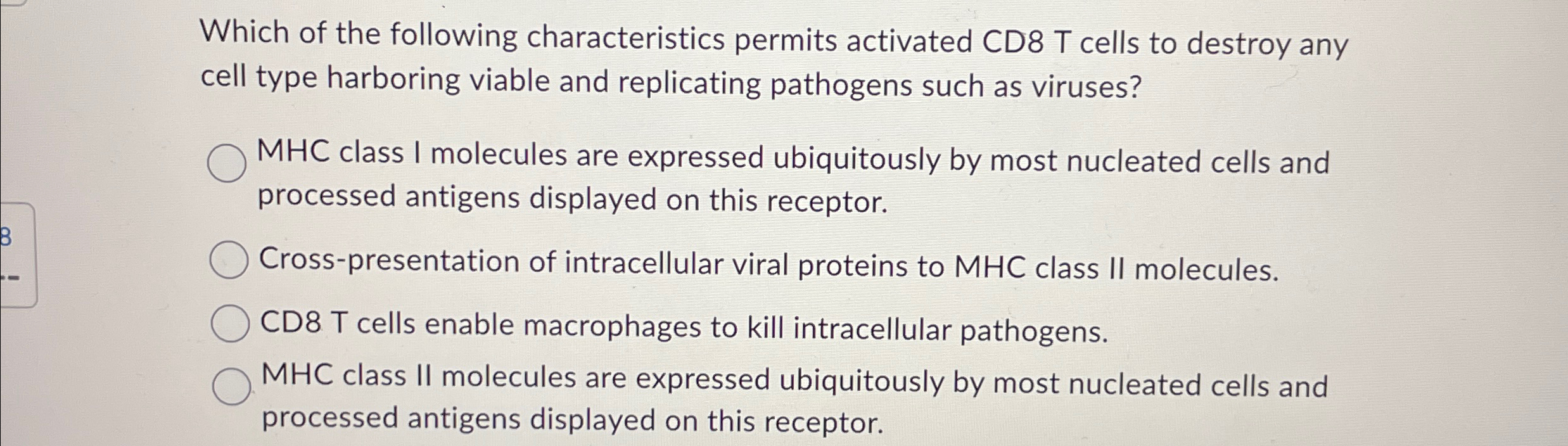 Solved Which of the following characteristics permits | Chegg.com