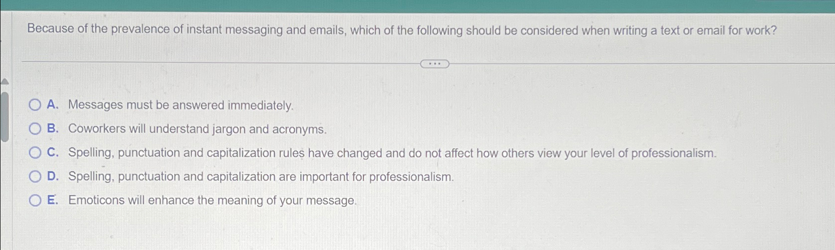 Solved Because of the prevalence of instant messaging and | Chegg.com