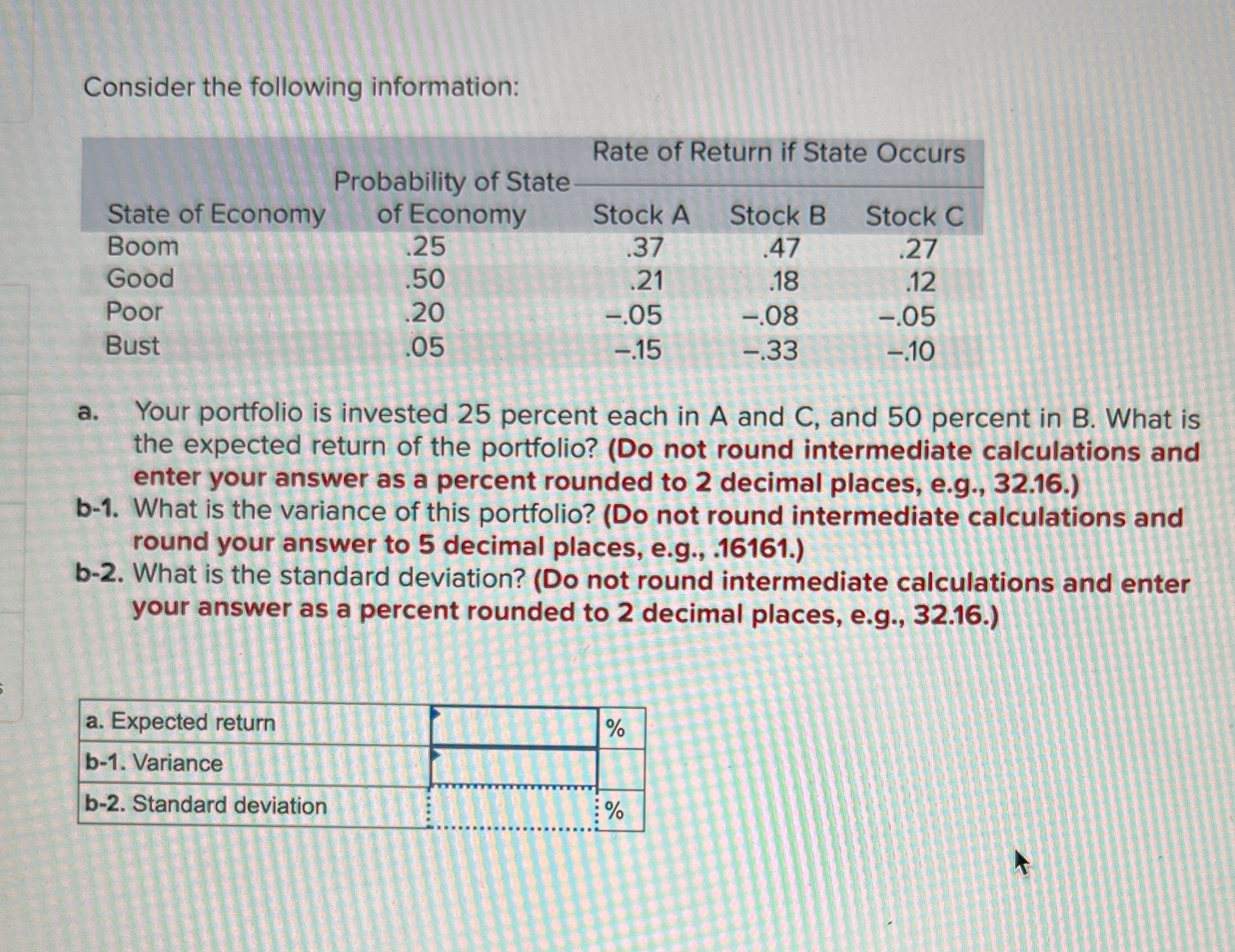Solved Consider the following information:\table[[State of | Chegg.com