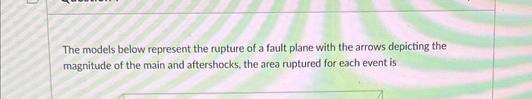 Solved The models below represent the rupture of a fault | Chegg.com