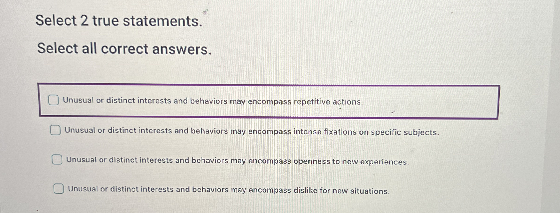 Solved Select 2 ﻿true statements.Select all correct | Chegg.com