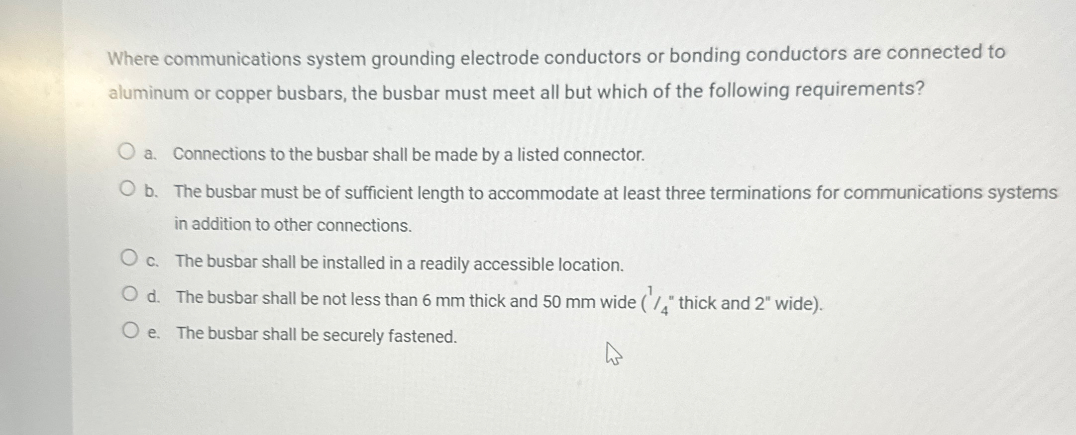 Solved Where communications system grounding electrode | Chegg.com