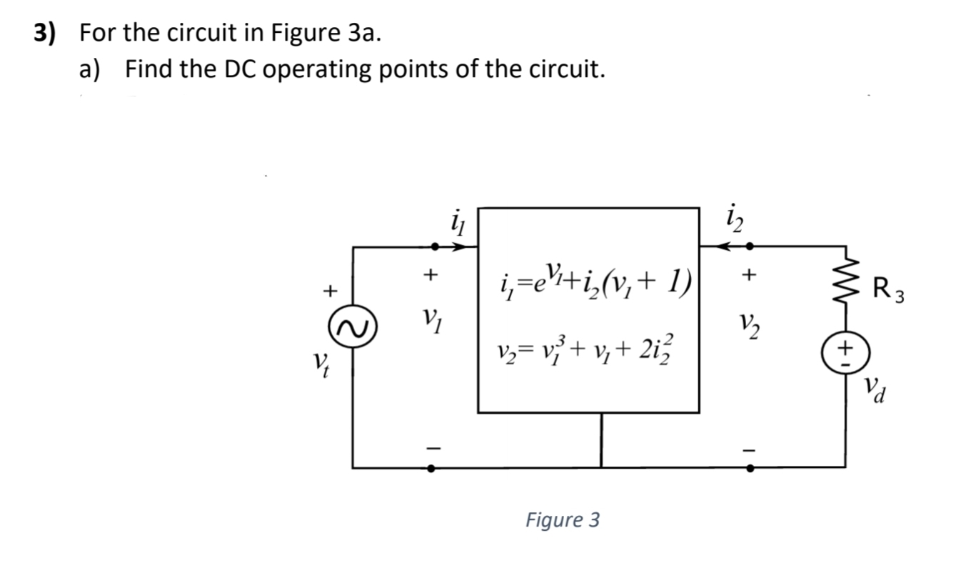 For the circuit in Figure 3a.a) ﻿Find the DC | Chegg.com