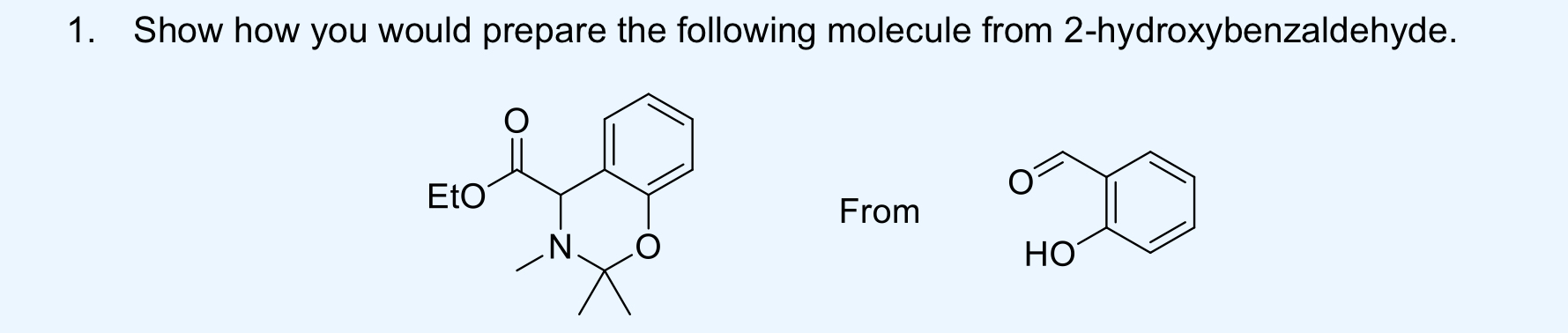 Solved Show how you would prepare the following molecule | Chegg.com