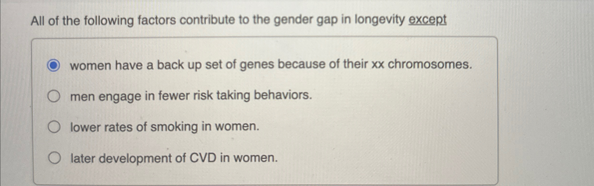 Solved All of the following factors contribute to the gender | Chegg.com
