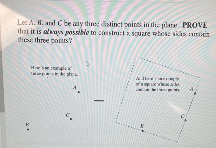 Solved Let A,B, and C be any three distinct points in the | Chegg.com