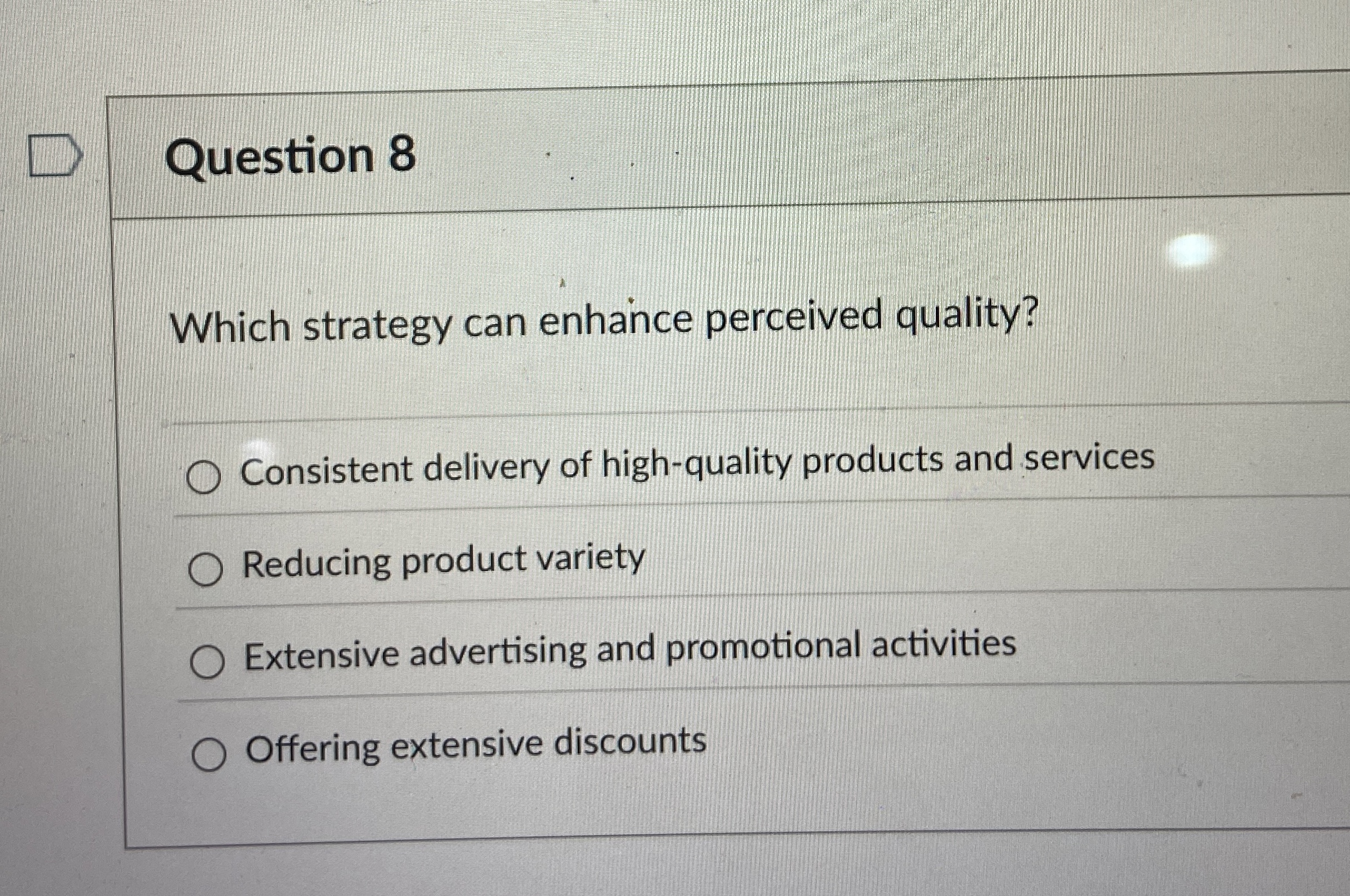 Solved Question 8Which strategy can enhance perceived | Chegg.com