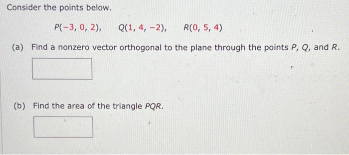 Solved Consider the points below. | Chegg.com