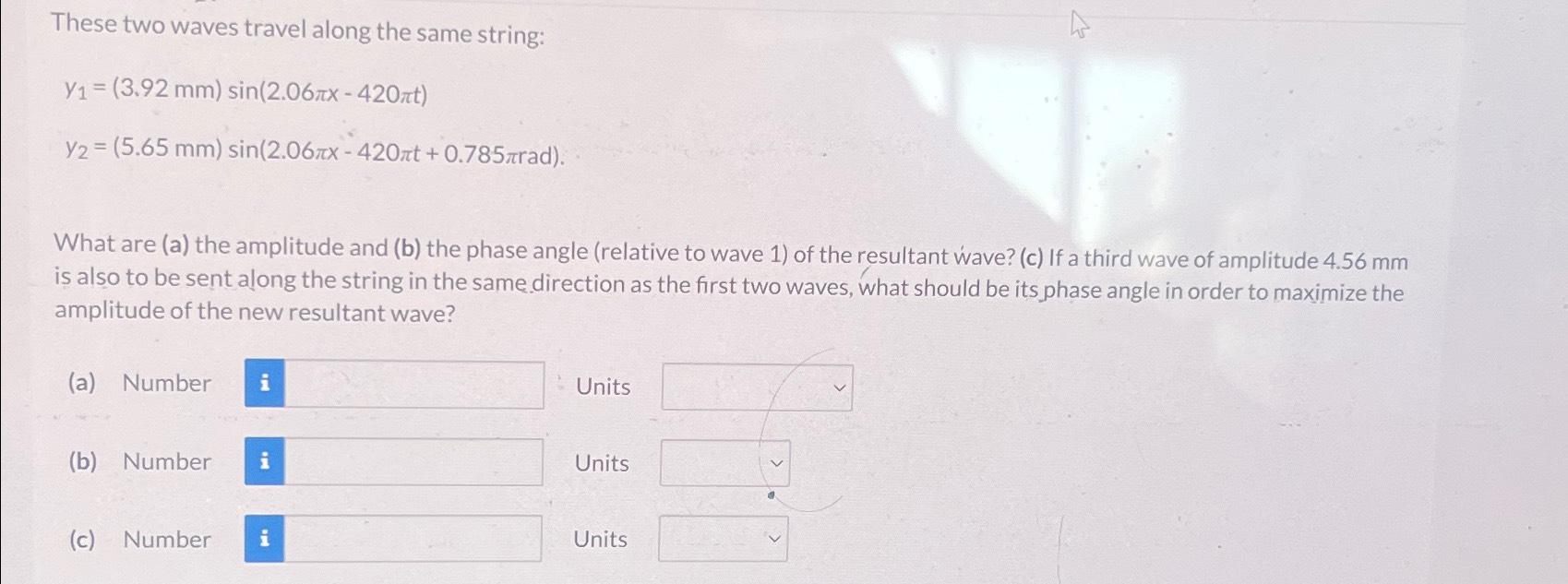 Solved These two waves travel along the same | Chegg.com