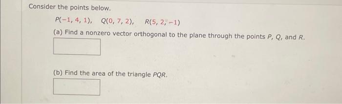 Solved Consider the points below. | Chegg.com