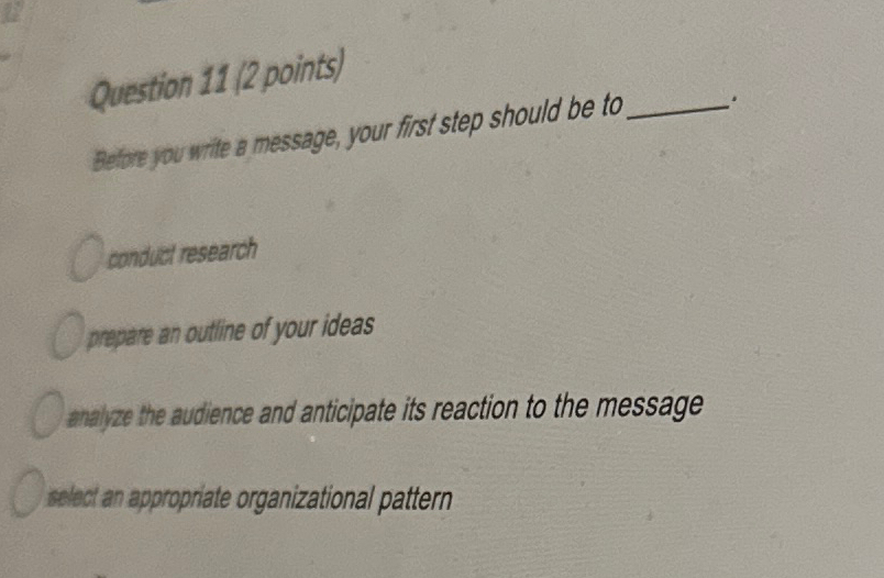 Solved Question 11 (2 ﻿points)Betbe you witle a message, | Chegg.com