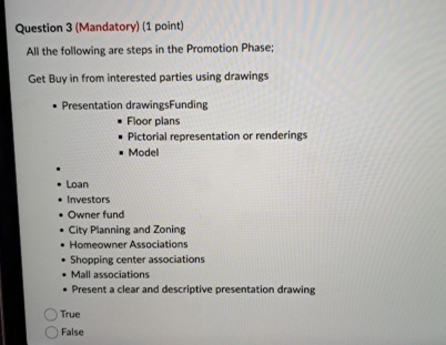 Solved Question 3 (Mandatory) (1 ﻿point)All the following | Chegg.com