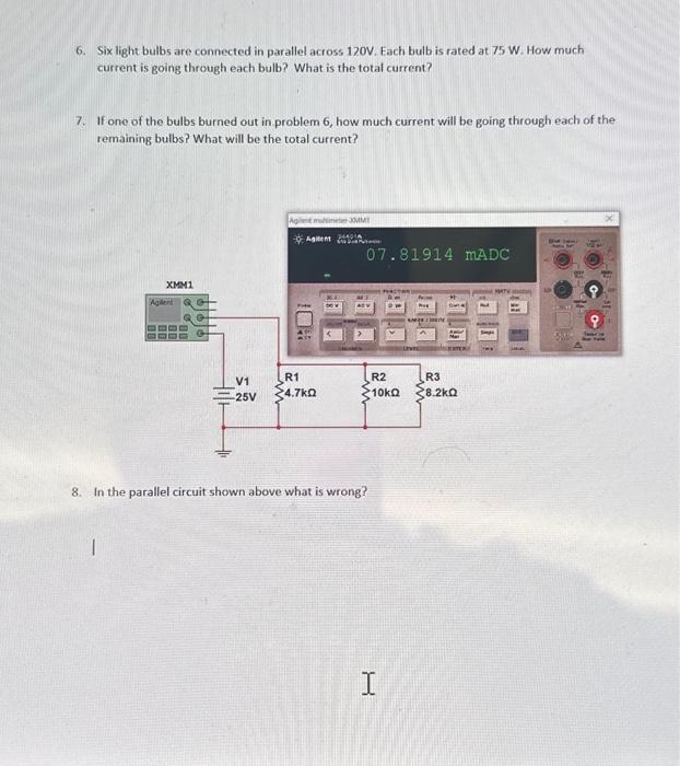 Solved Parallel Troubleshooting Homework Using the circuit | Chegg.com