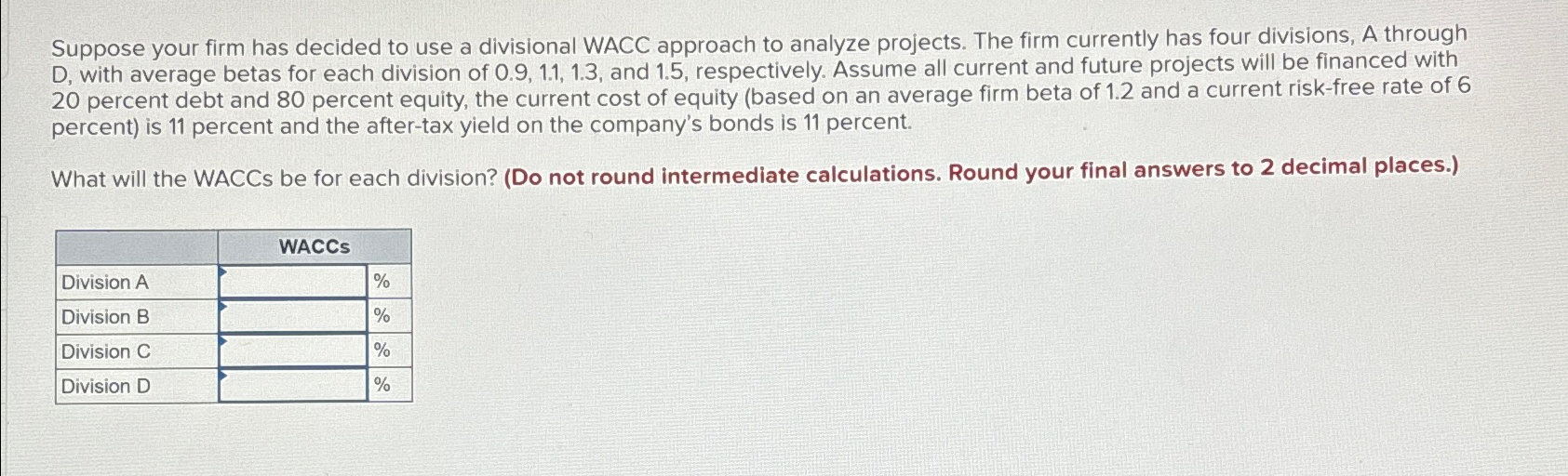 Solved Suppose your firm has decided to use a divisional | Chegg.com