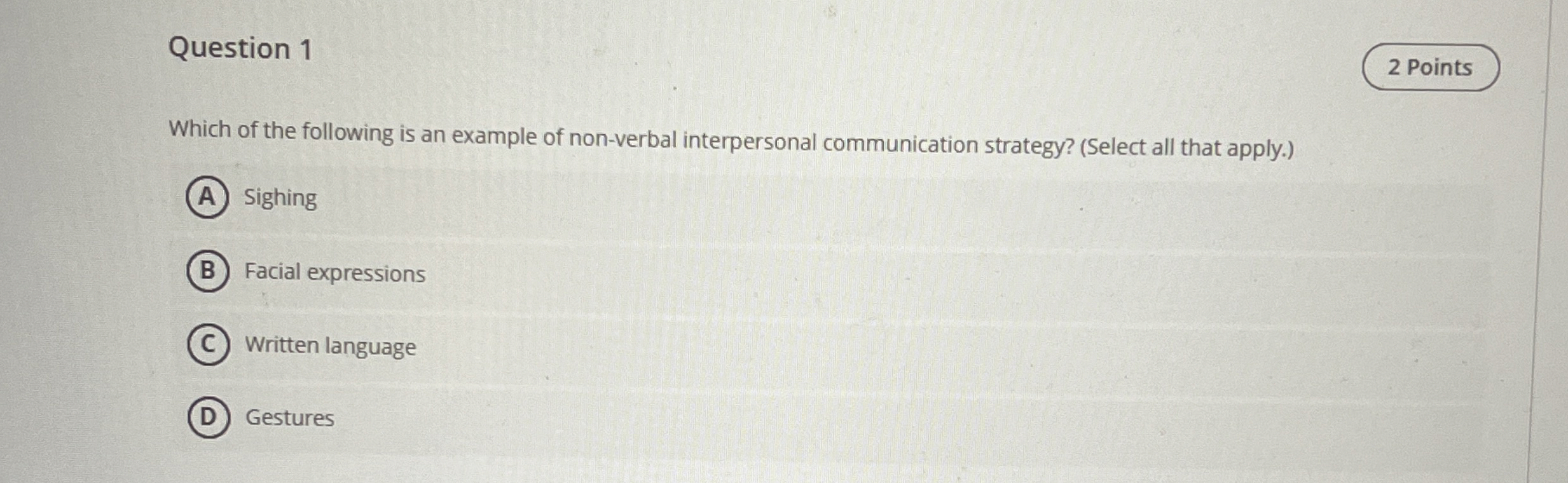 Solved Question 12 ﻿PointsWhich of the following is an | Chegg.com