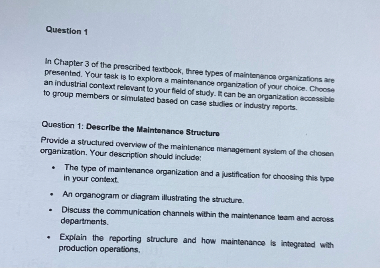 Solved Question 1 ﻿In Chapter 3 ﻿of the prescribed textbook, | Chegg.com