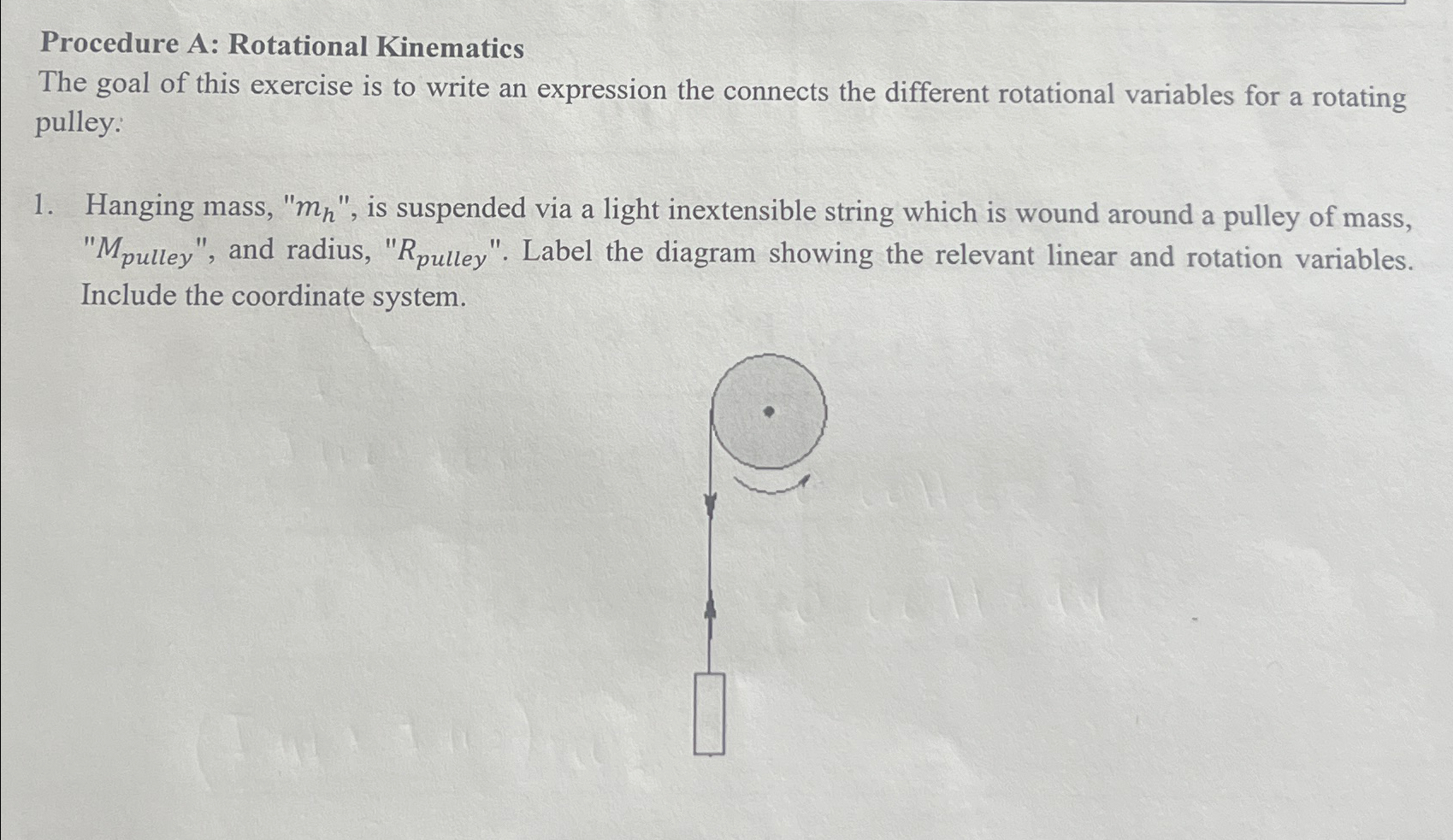 Solved Procedure A: Rotational KinematicsThe goal of this | Chegg.com
