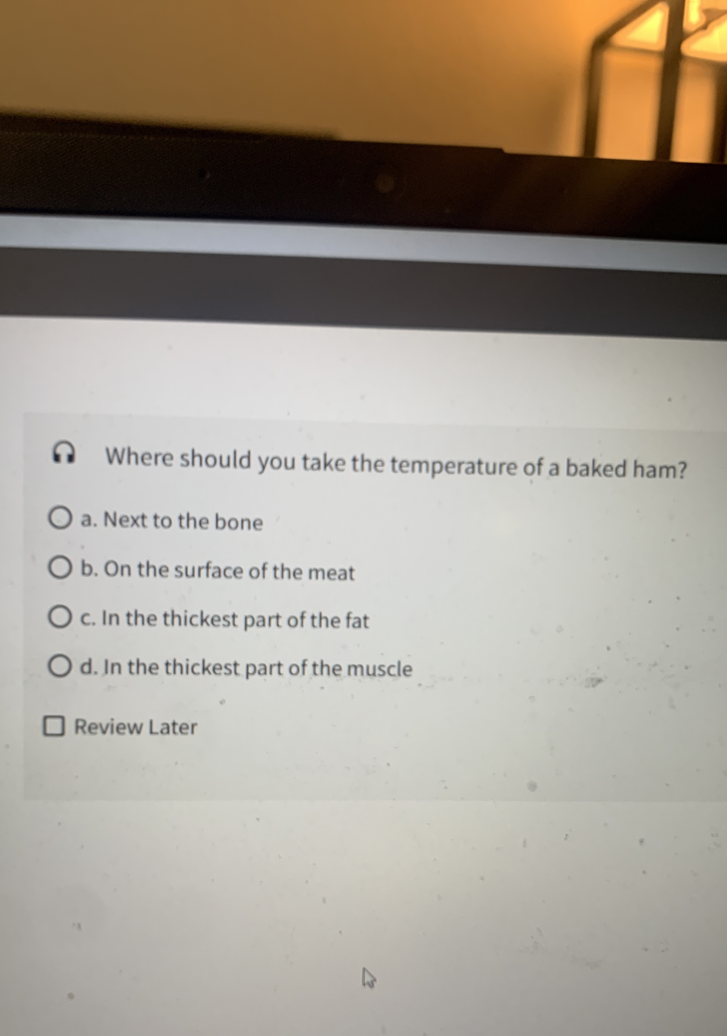 Solved Where should you take the temperature of a baked | Chegg.com
