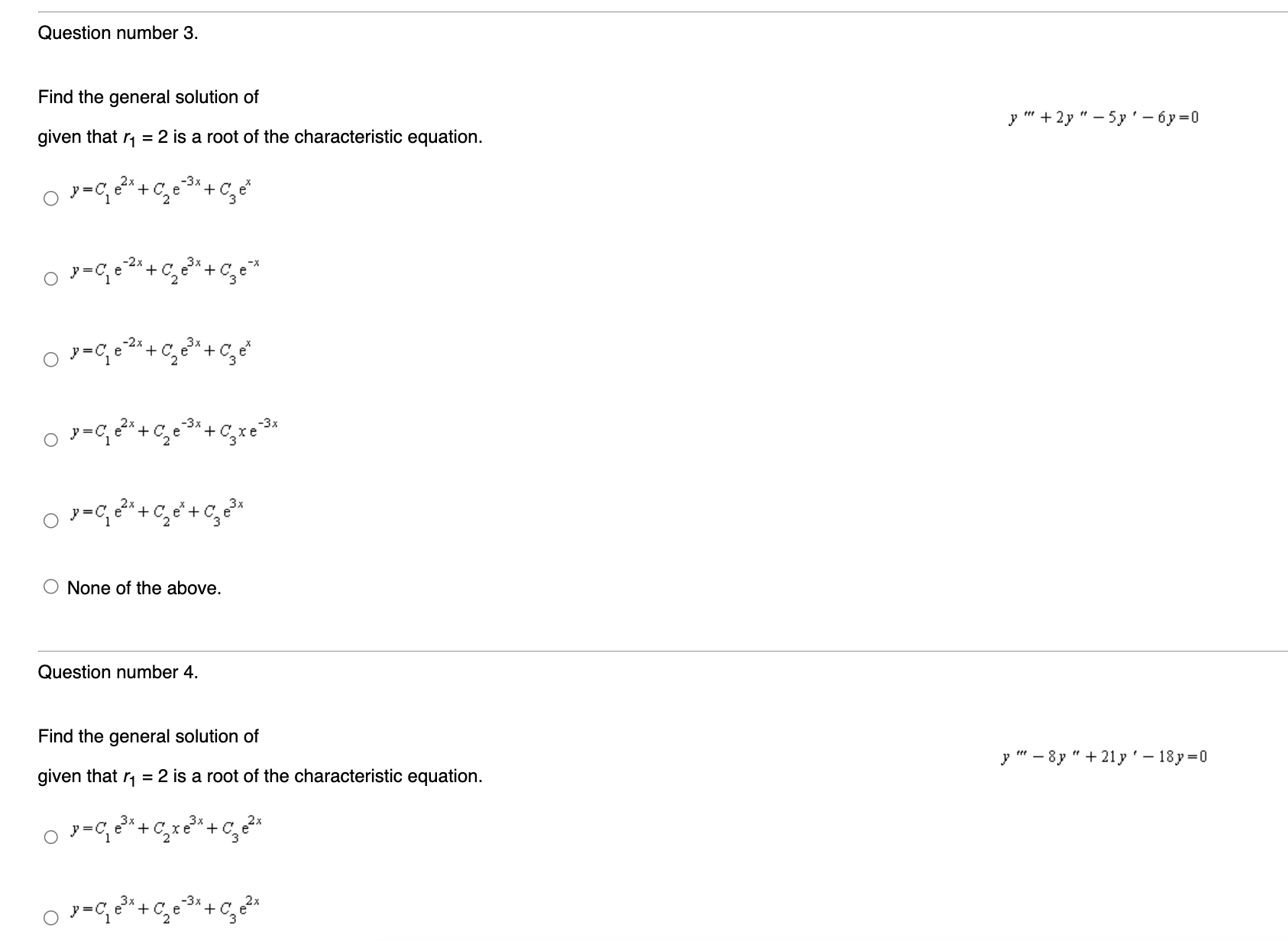 Solved questions 3 ﻿and 4 | Chegg.com