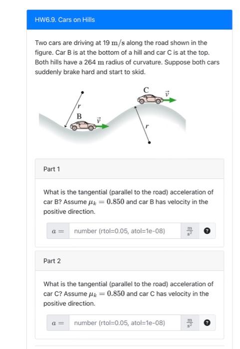 Solved Two cars are driving at 19 m/s along the road shown | Chegg.com