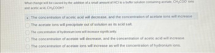 Solved For a buffer solution made of 0.500M sodium acetate | Chegg.com