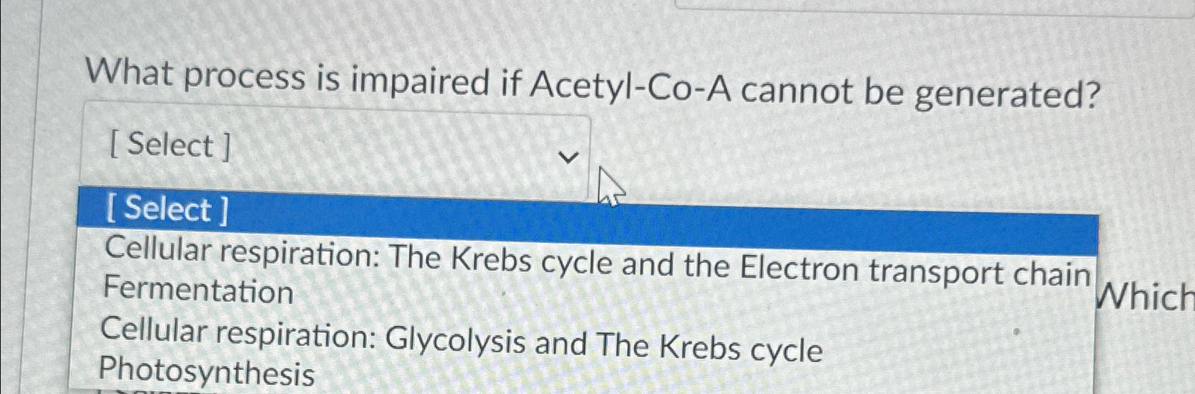 Solved What process is impaired if Acetyl-Co-A cannot be | Chegg.com