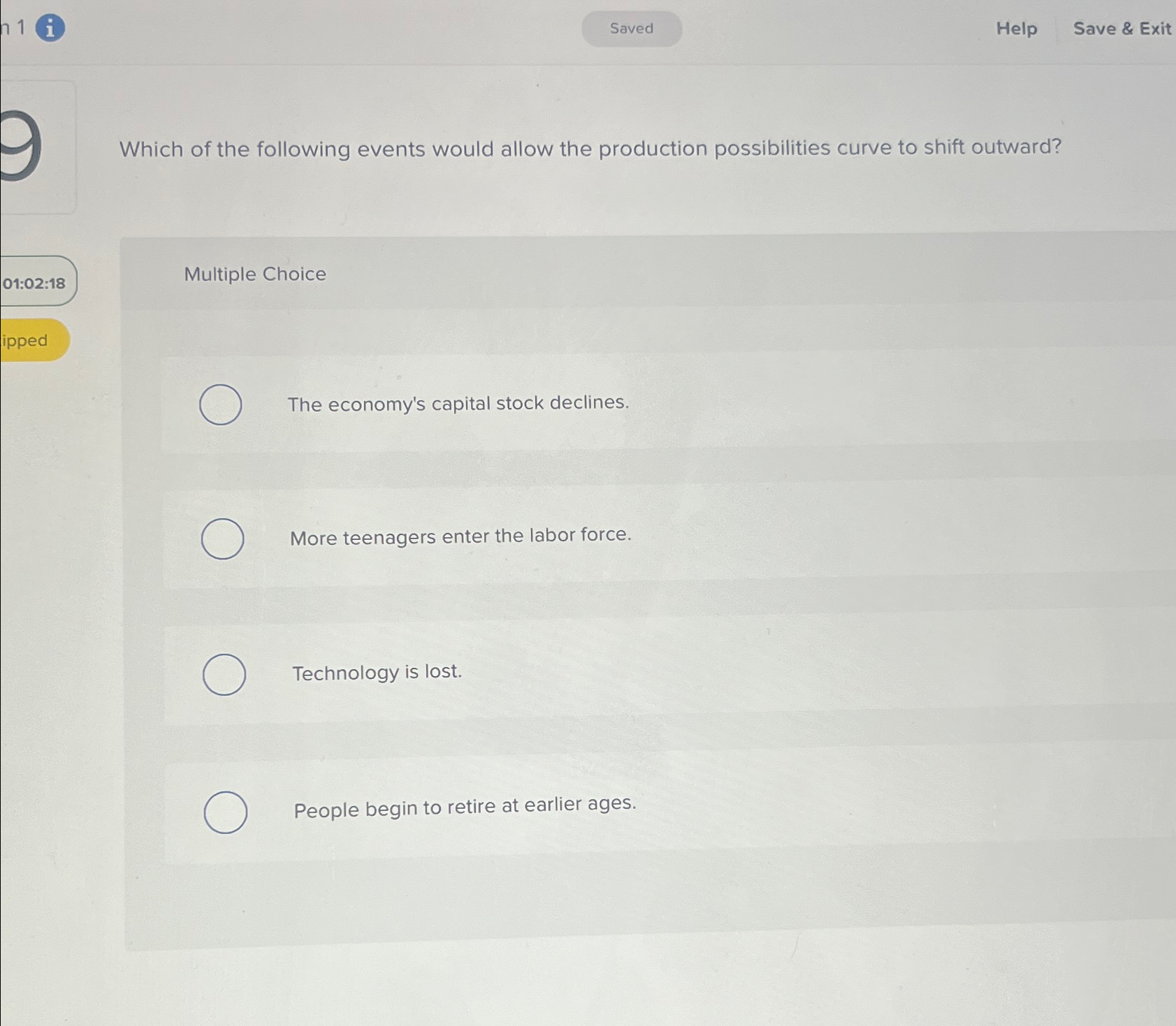 Solved h 1iHelpSave & ExitWhich of the following events | Chegg.com