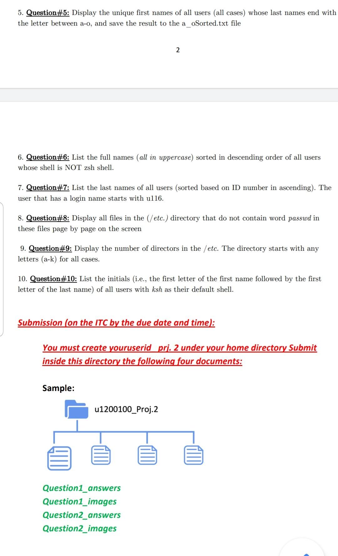 Solved Question 1 On Your System Write The Commands To Do