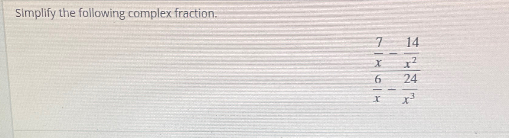 Solved Simplify the following complex | Chegg.com