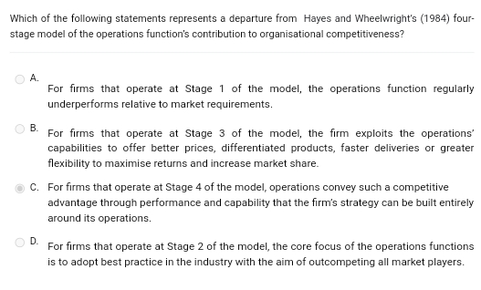 Solved Which of the following statements represents a | Chegg.com